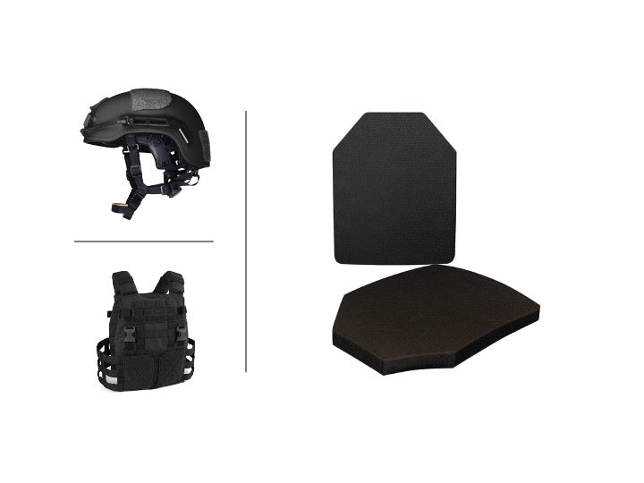 Hoplite Level IV Body Armor, Carrier & Helmet Combo- 26605 SAPI / Mark ...